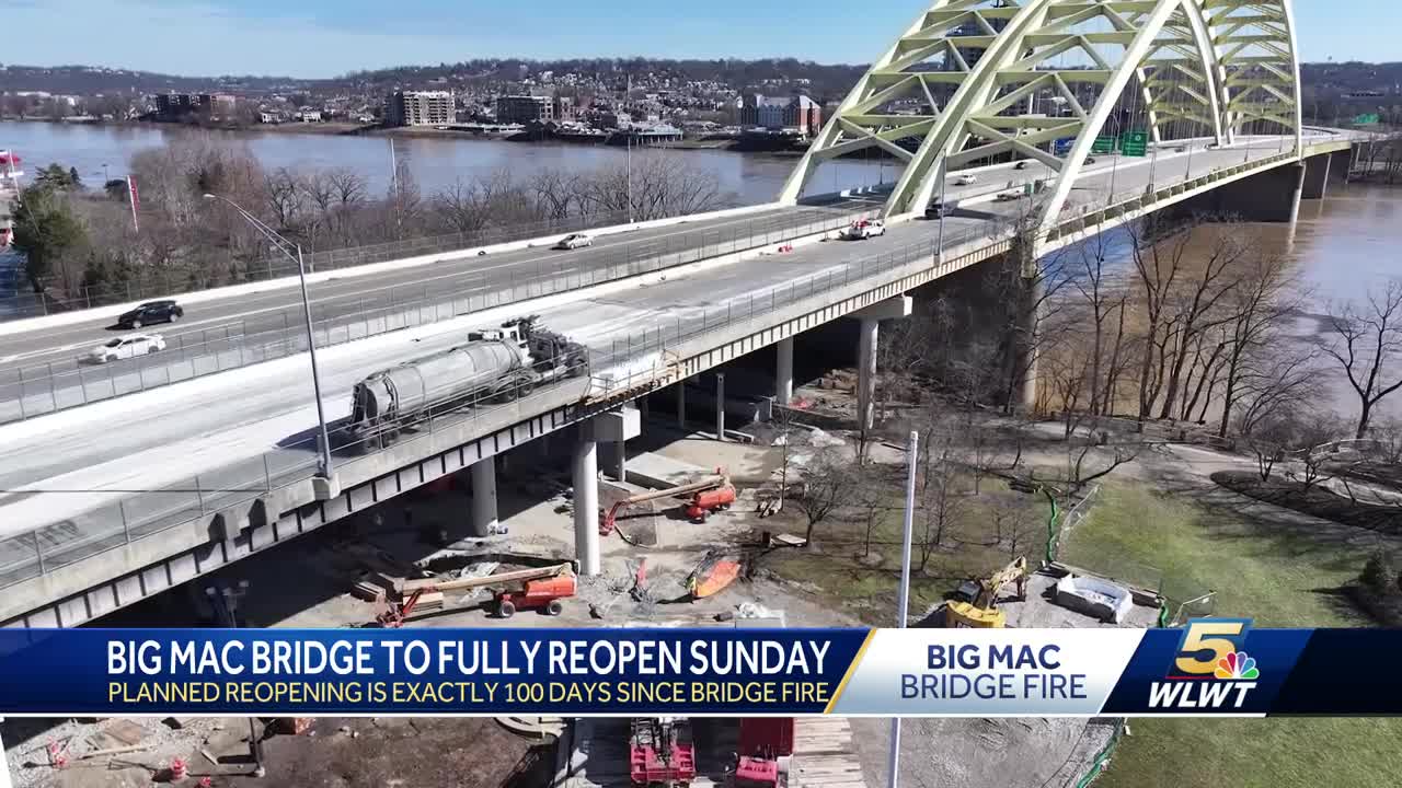 Big Mac Bridge to fully reopen Sunday evening, a month ahead of schedule