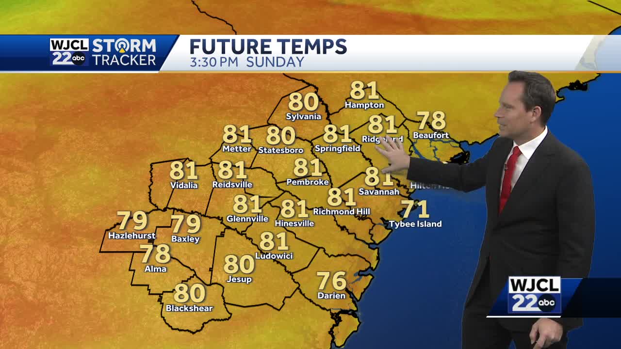 Near record highs continue this weekend across Southeast Georgia ...