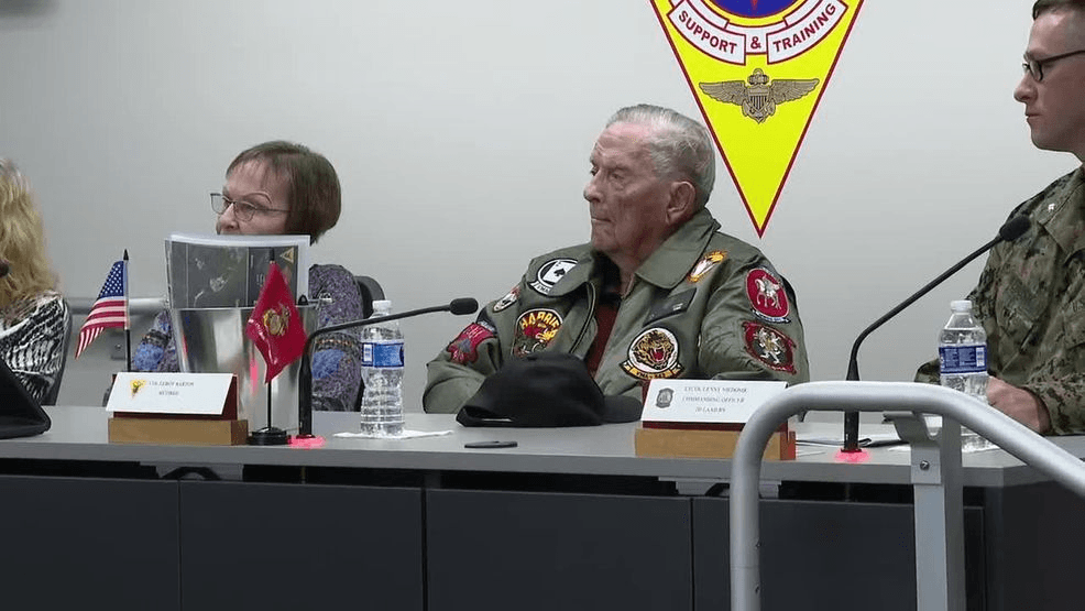 Cherry Point welcomes back 102-year-old veteran, Colonel Leroy Barton ...