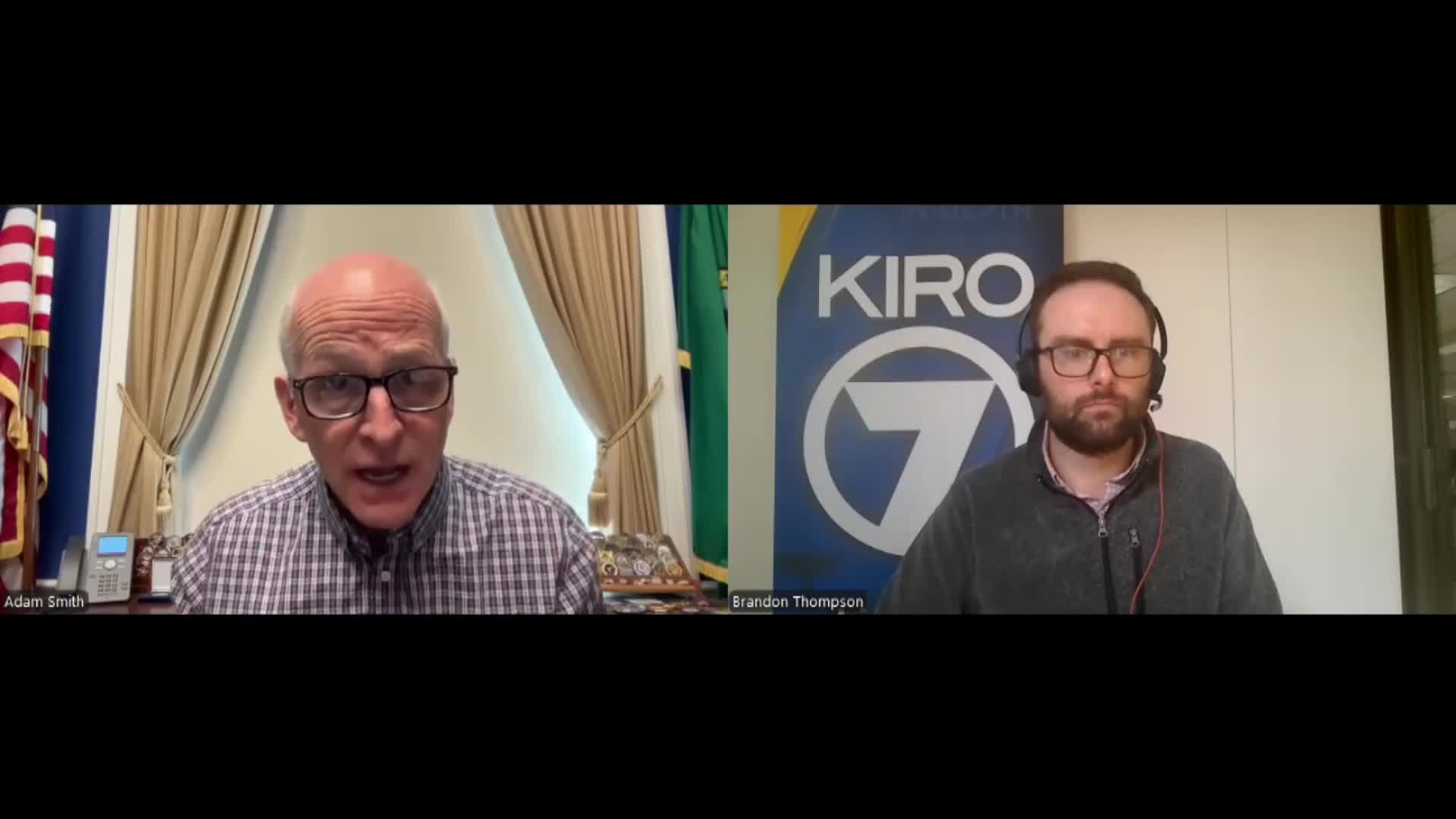 RAW: KIRO 7's Brandon Thompson interviews Congressman Adam Smith