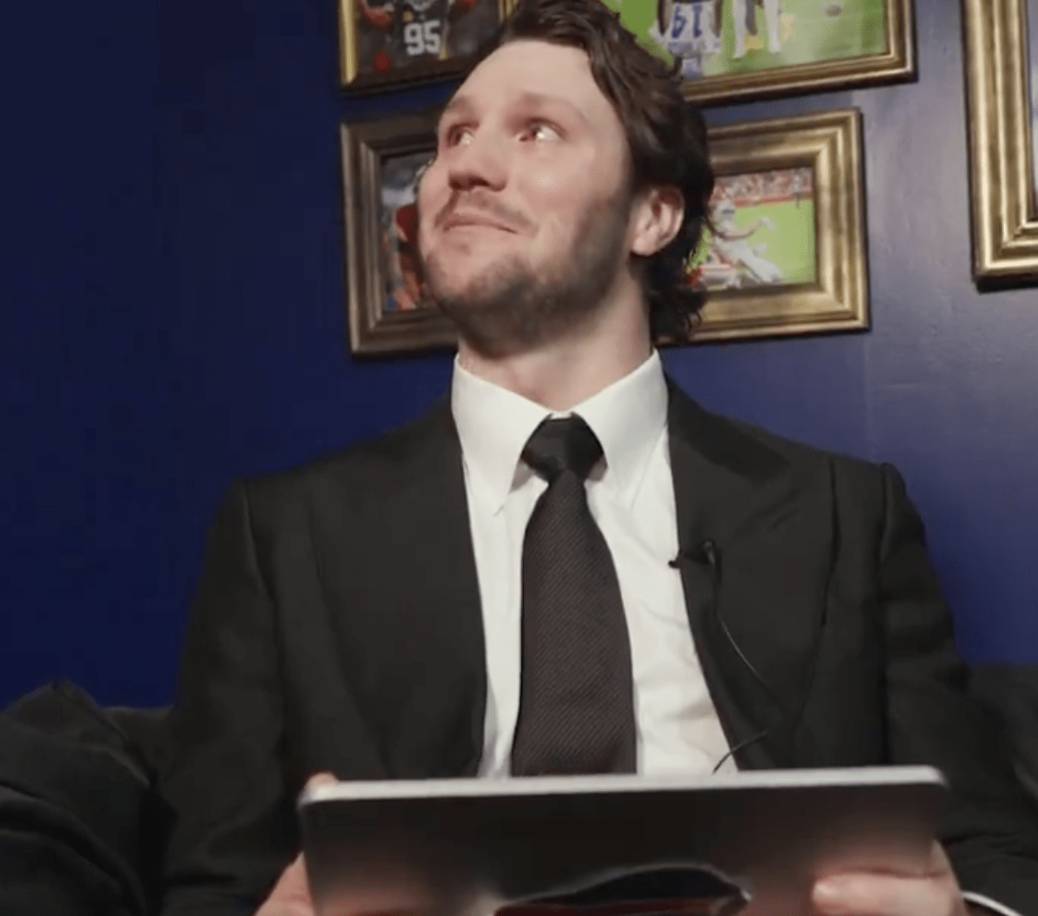 Watch Josh Allen's tearful reaction to video of hospital patients ...