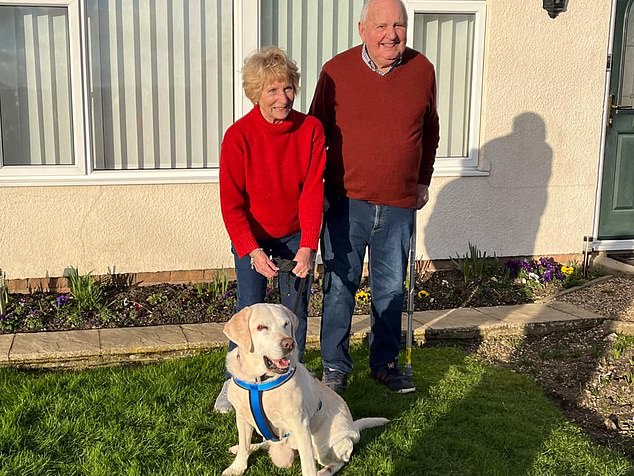 Tear-jerking moment stolen dog reunited with her owners after 8 years