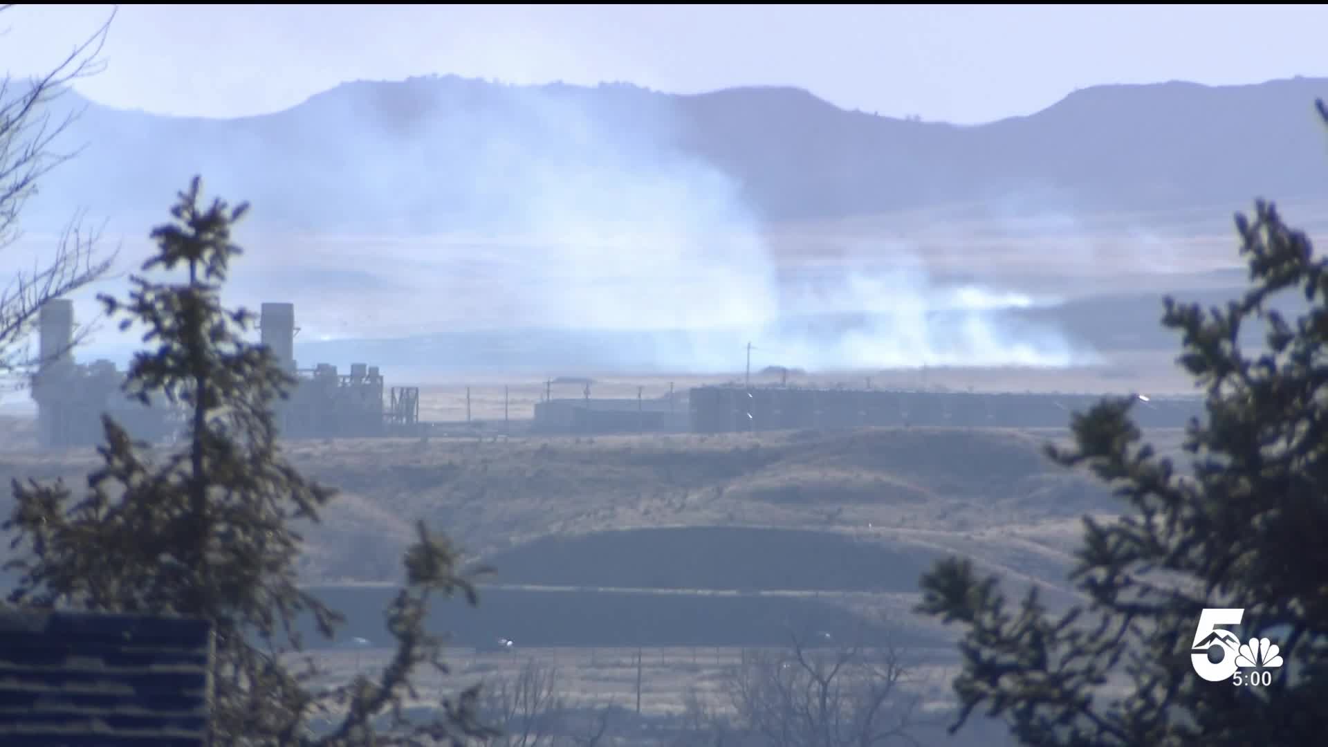 Fort Carson Fire responds to a grass fire in the training area, burning ...