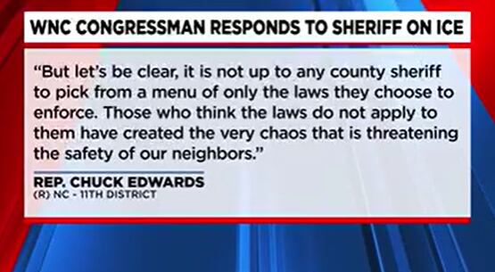 Congressman Chuck Edwards release statement in response to Sheriff Miller