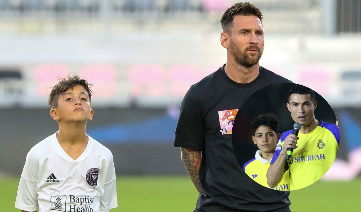 Thiago Messi protagoniza show de goles para superar a Cristiano Ronaldo Jr Thiago Messi protagoniza show de goles para superar a Cristiano Ronaldo Jr