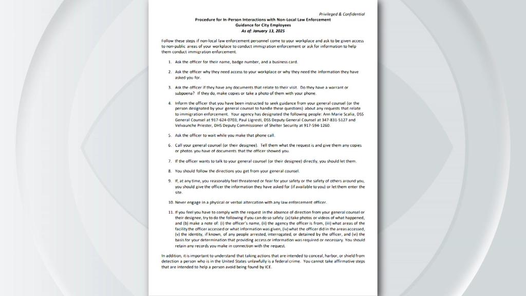 NYC mayor's memo invites ICE intimidation of city workers, immigration ...