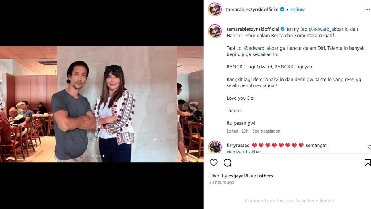 Kondisi Edward Akbar Pasca Cerai dari Kimberly Ryder Diungkap Tamara Bleszynski: Hancur Lebur