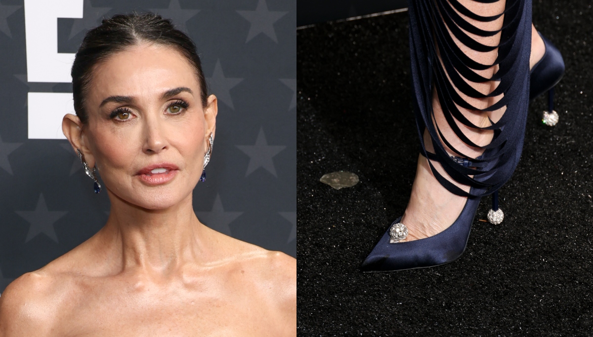 Demi Moore Wins the Critics Choice 2025 Red Carpet in Sliced ...