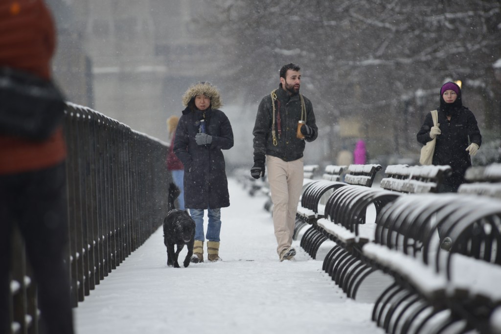 NY expected to be hit with up to 5 inches of snow over bone-chilling ...