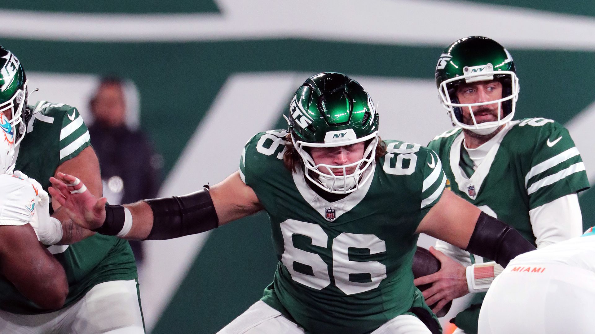 How did the New York Jets offensive line fare in 2024?