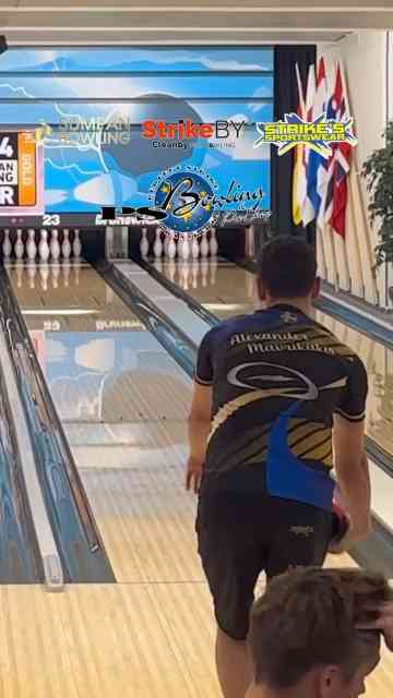 Bowler's Precision Shot at European Bowling Tour