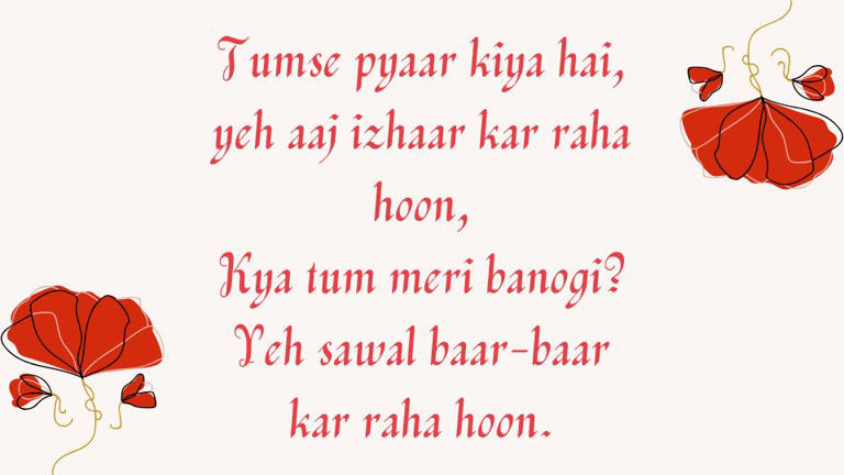 Propose Day 2025 shayari: 30 romantic, flirty and cute Propose Day ...