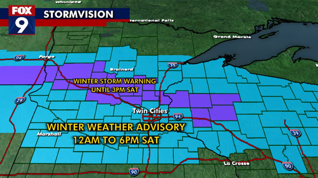 Minnesota weather: Timeline of what to expect with Saturday's snow
