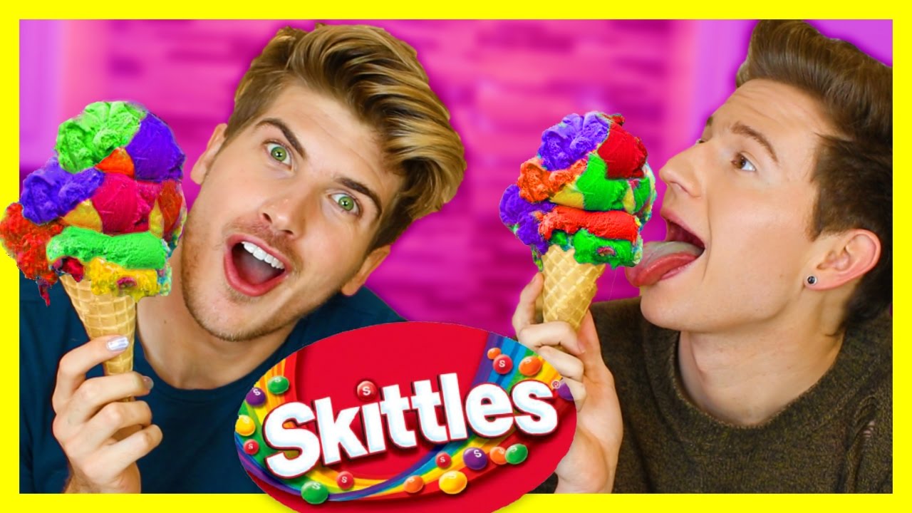 Joey Graceffa and Ricky Dillon Make Skittles Ice Cream