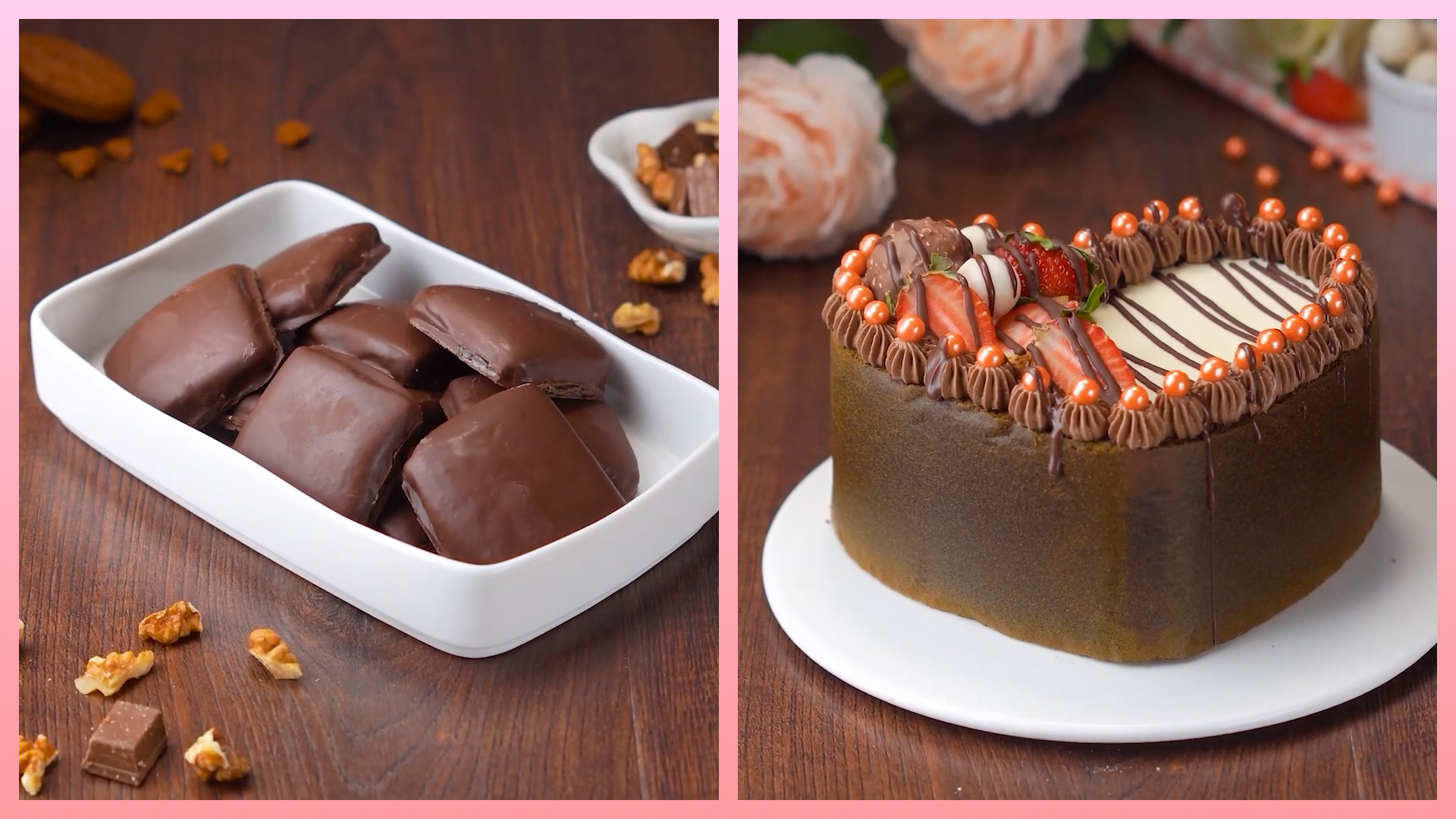 Chocolate Love Cake with Strawberry Cream | Sweet, Romantic ...