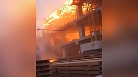 Gujarat: Massive Fire Breaks Out At Under-Construction Sabarmati Bullet ...