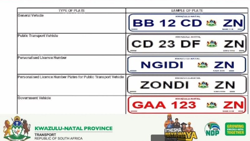 Change your number plate or be fined, KZN motorists warned