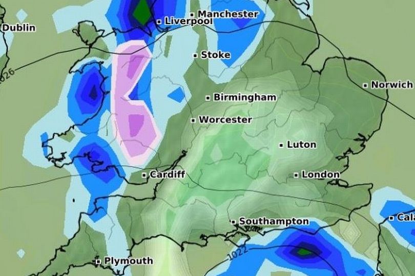 Forecast maps show rain showers as cold weather warnings remain in place