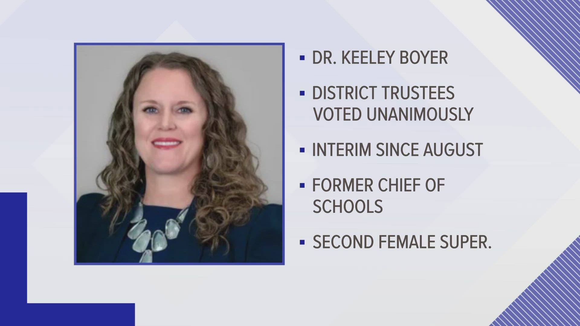 Dr. Keeley Boyer named sole finalist for superintendent of Ector County ISD