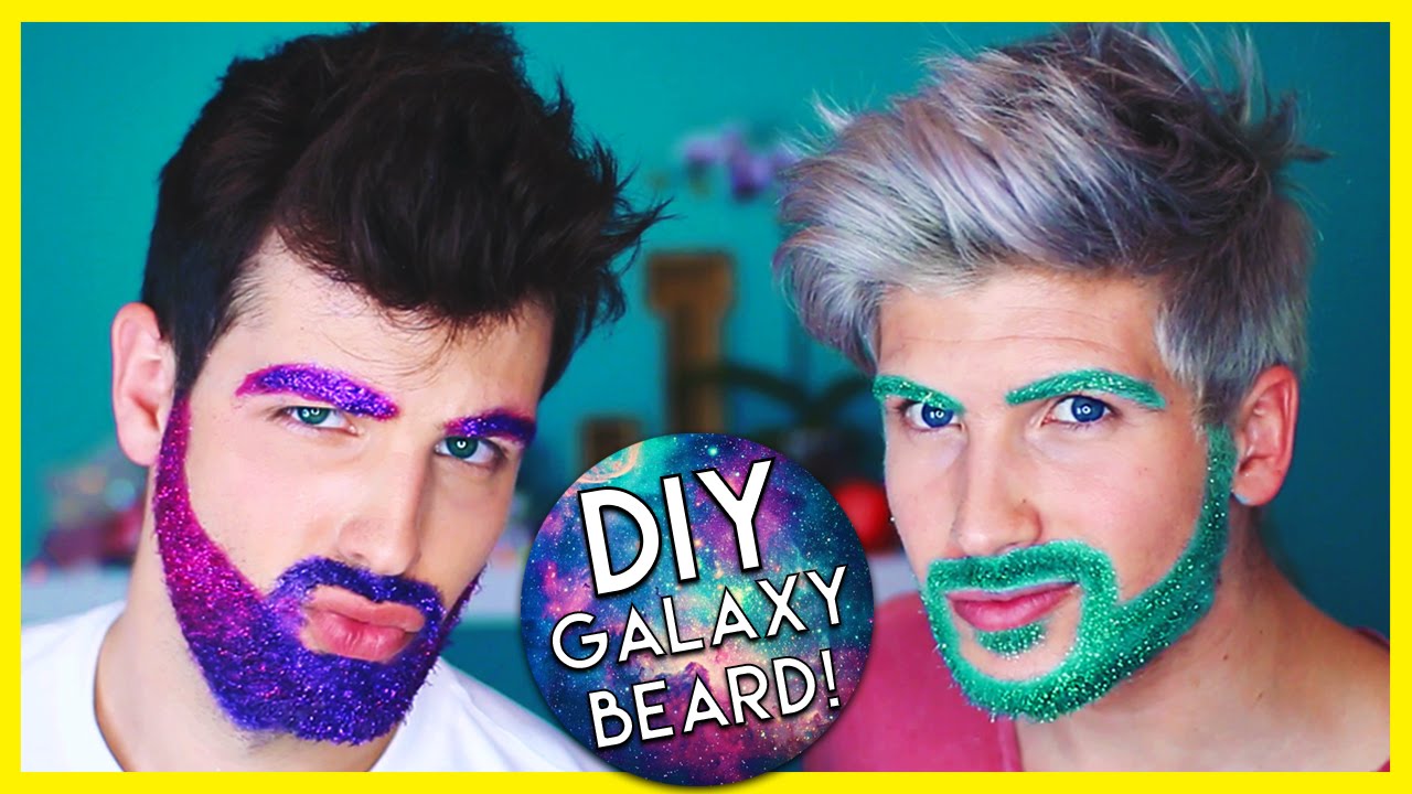 Joey Graceffa Tries a Glittery Galaxy Beard DIY