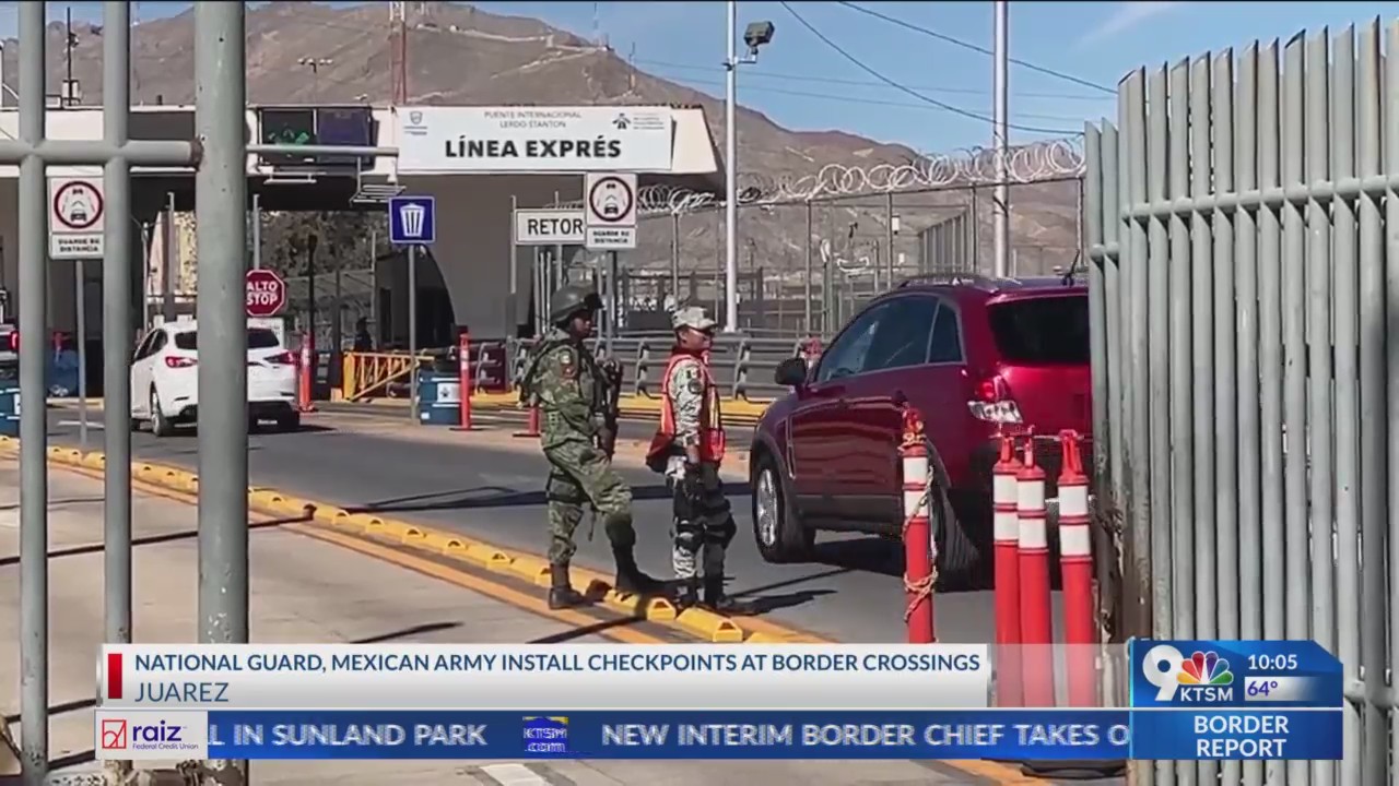 Mexican army, national guard installing checkpoints