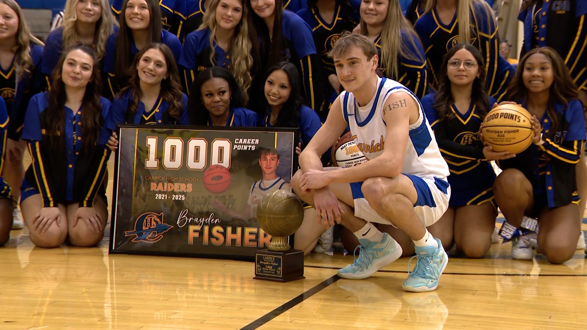 Pittsburgh Carrick basketball player scores 1,000th career point