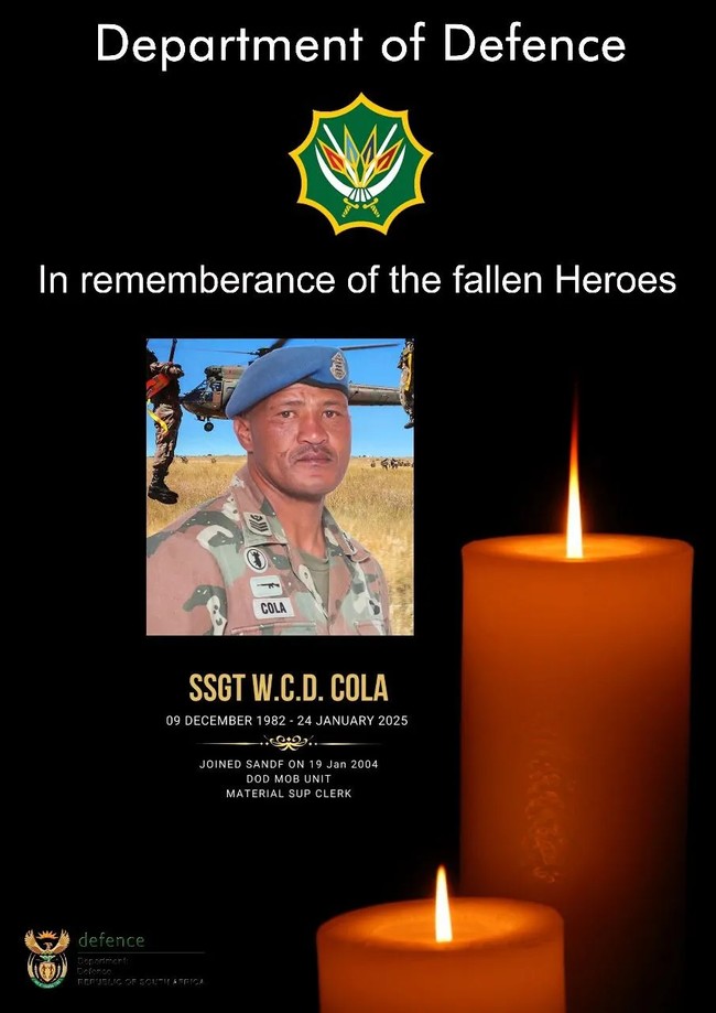 PICS: These are the 14 SANDF soldiers who died in the DRC