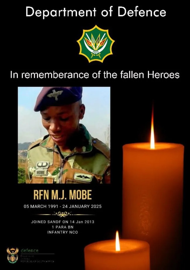 PICS: These are the 14 SANDF soldiers who died in the DRC