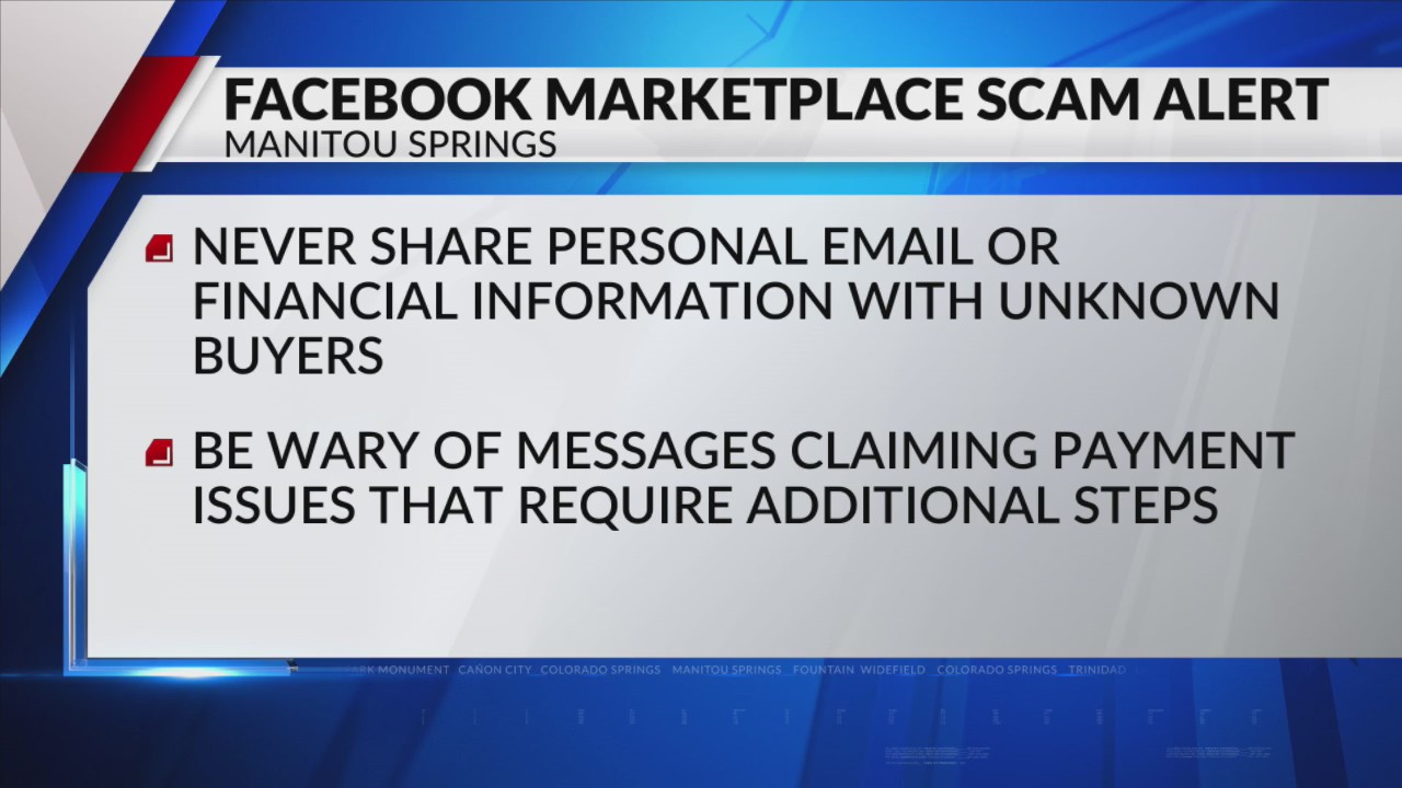 Manitou Springs Police warn of Facebook Marketplace scam