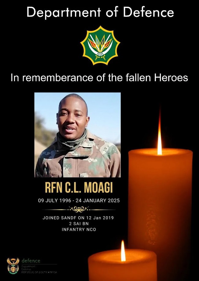 PICS: These are the 14 SANDF soldiers who died in the DRC