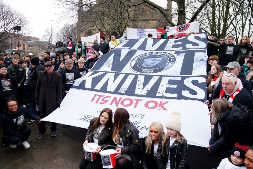 Hundreds support 'lives not knives' march after teen stabbed to death ...
