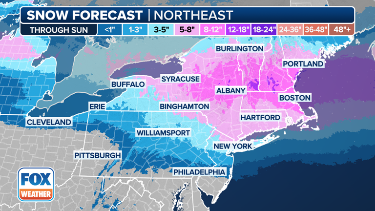 Snow storm forecast: Timeline, how many inches NY, NJ, CT can expect