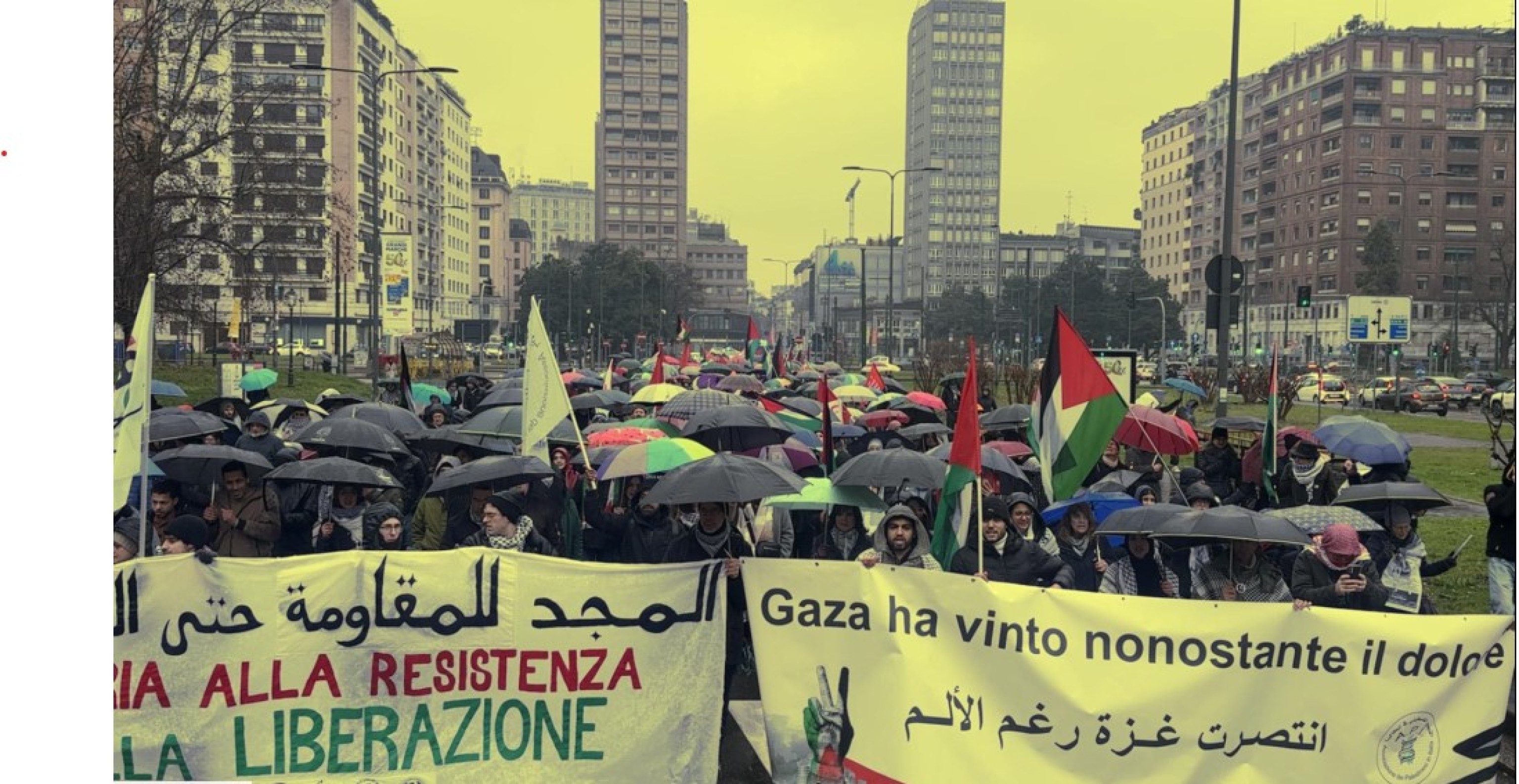 Corteo pro Pal a Milano, è il 70mo dall'inizio del conflitto