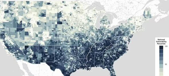 Doomsday map shows highest risk states of climate catastrophe as US ...