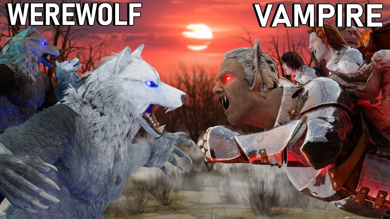 100 Players Simulate War - Vampire VS Werewolf