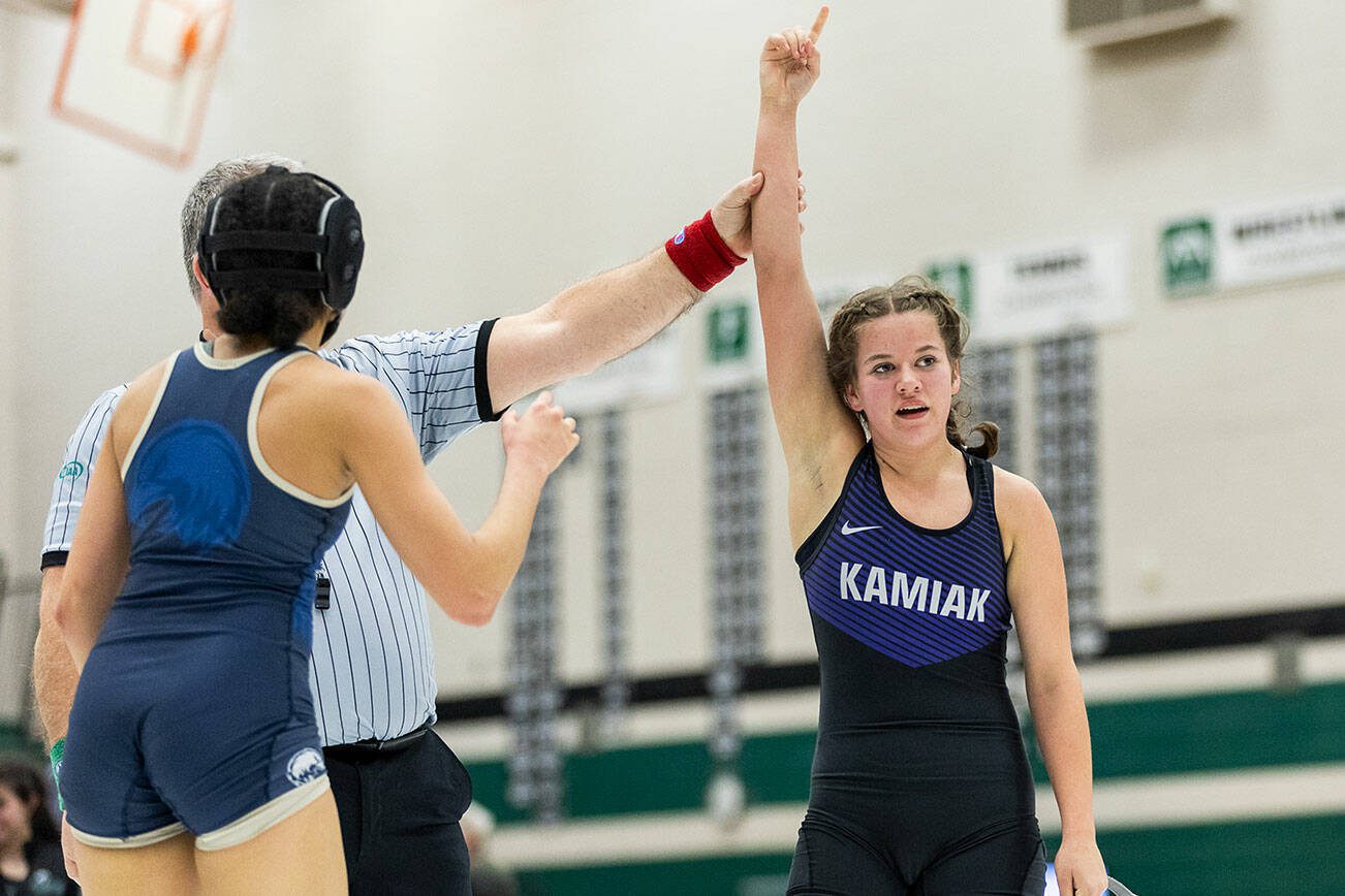 Rebuilding Kamiak girls wrestling steps forward at District Tournament
