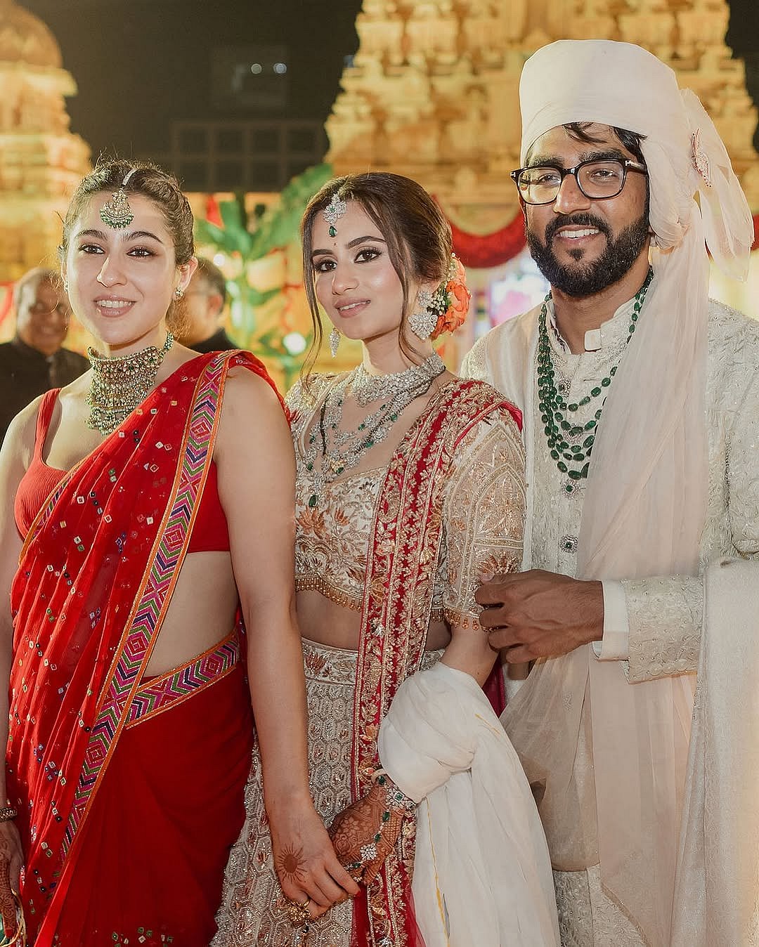 Sara Ali Khan Turns Perfect Wedding Guest, Poses With Amrita Singh ...