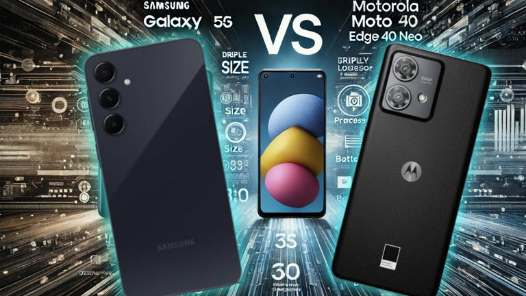Samsung Galaxy A55 vs. Motorola Edge 40 Neo | ¿Qué celular GAMA MEDIA conviene comprar? Precio 2025