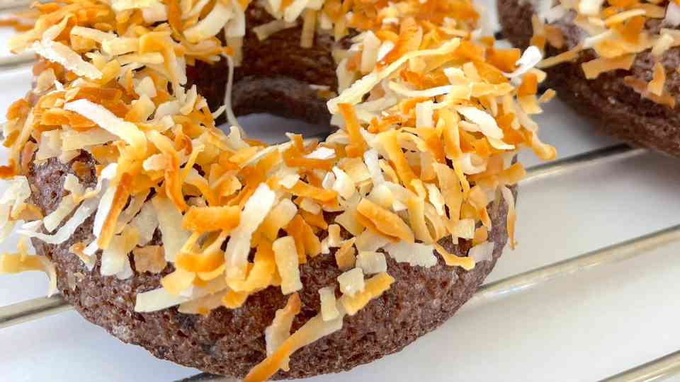 Low Carb Toasted Coconut Donuts