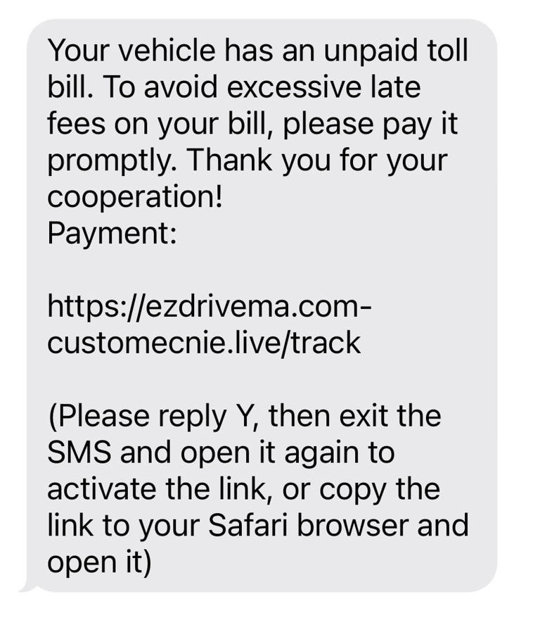 FTC, FBI warn of text scam involving unpaid tolls
