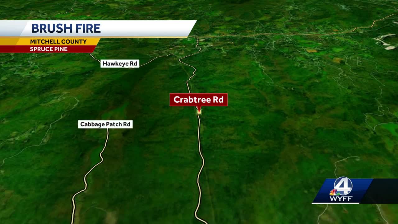 Multiple fire departments respond to brush fire in western North Carolina