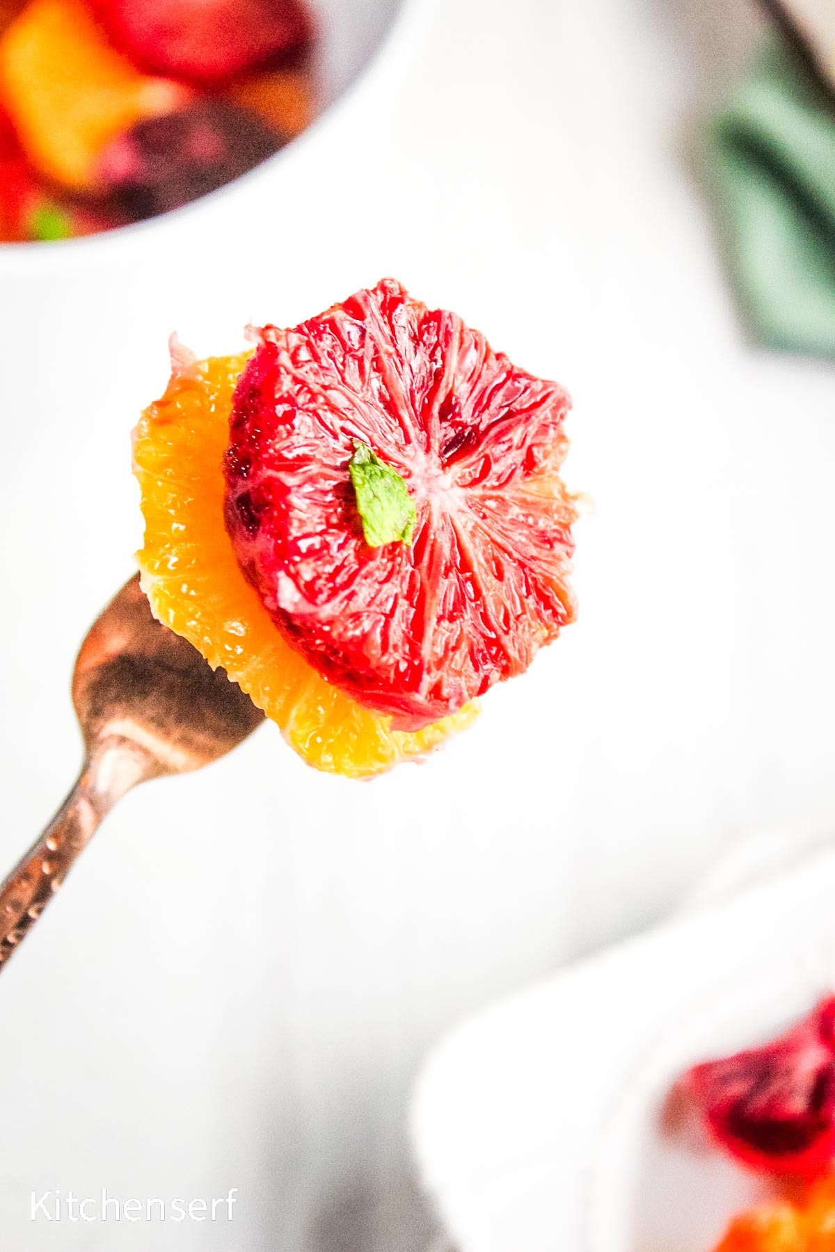 Sunshine in a bowl: Blood orange mint salad with honey dressing