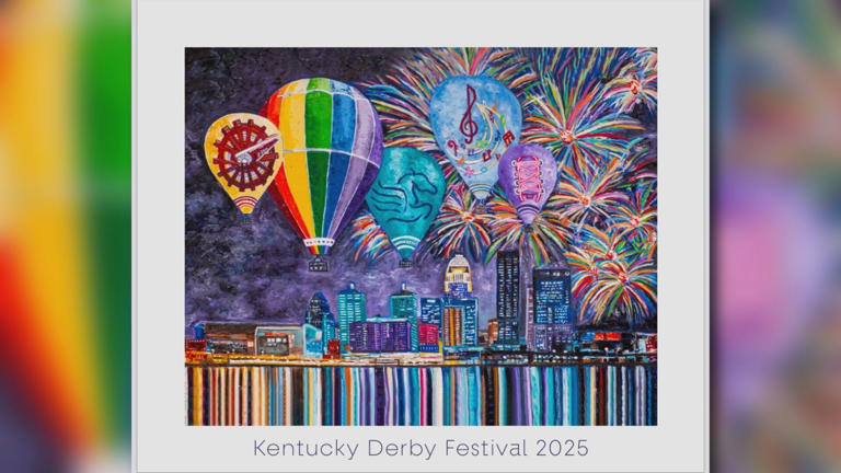 Kentucky Derby Festival unveils 2025 poster, artist calls it ‘a love ...