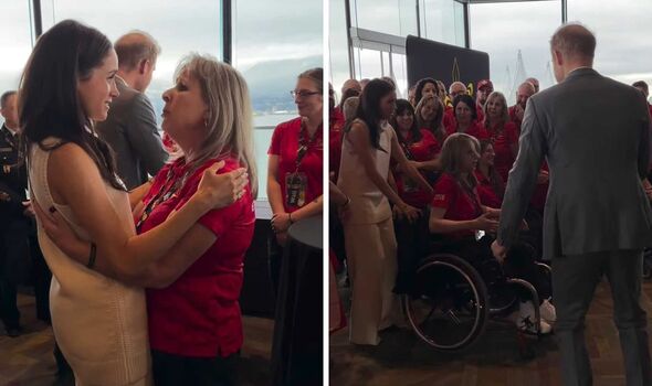 Touching moment Prince Harry and Meghan Markle hug Invictus Games ...