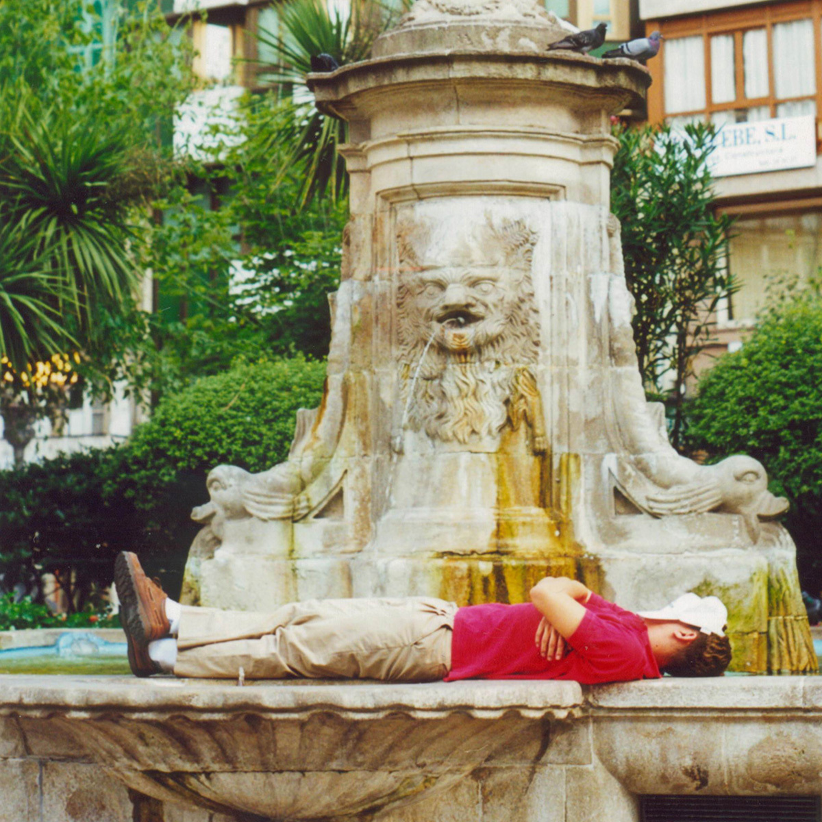 El bello durmiente en la fuente