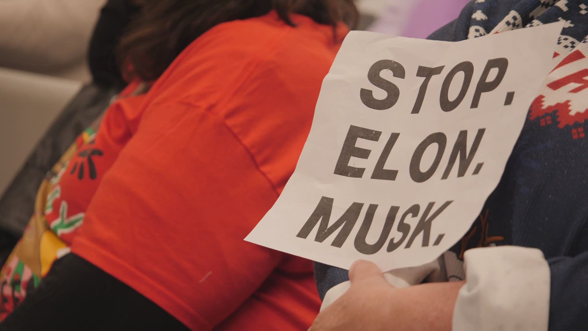 Louisvillians call out Elon Musk, DOGE during protest