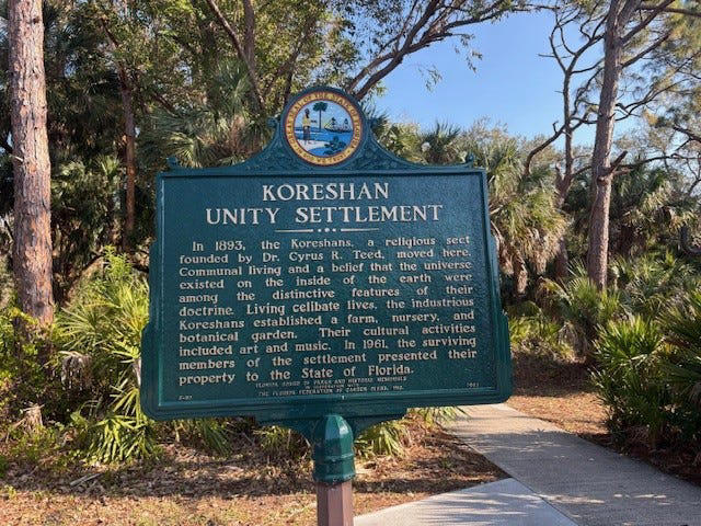 Friends of Koreshan upkeep state park, offer tours, tell its history