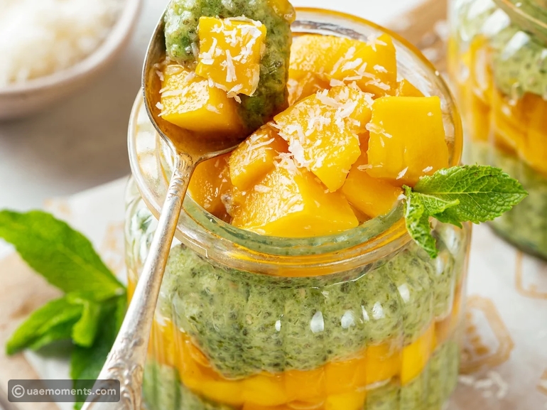 Ramadan Recipe: Matcha-Mango Chia Pudding