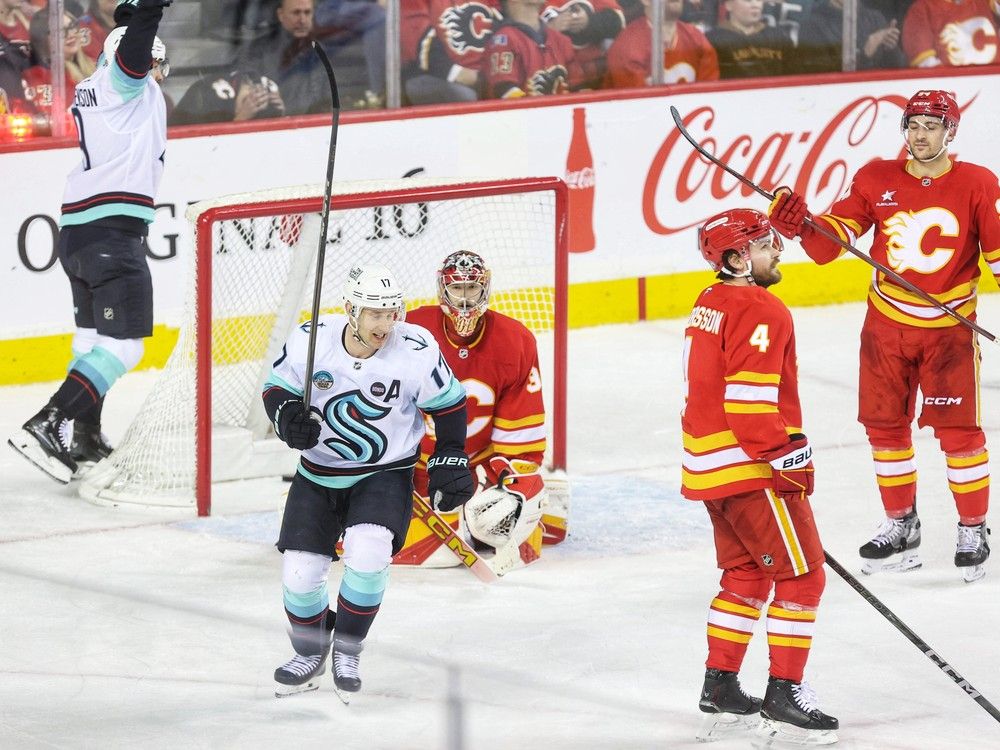 Three takeaways as Flames fritter away late lead, lose in OT to Kraken