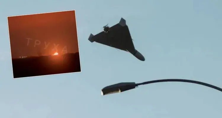 Rosyjskie drony blisko granicy z Polską. Potężna eksplozja w Łucku